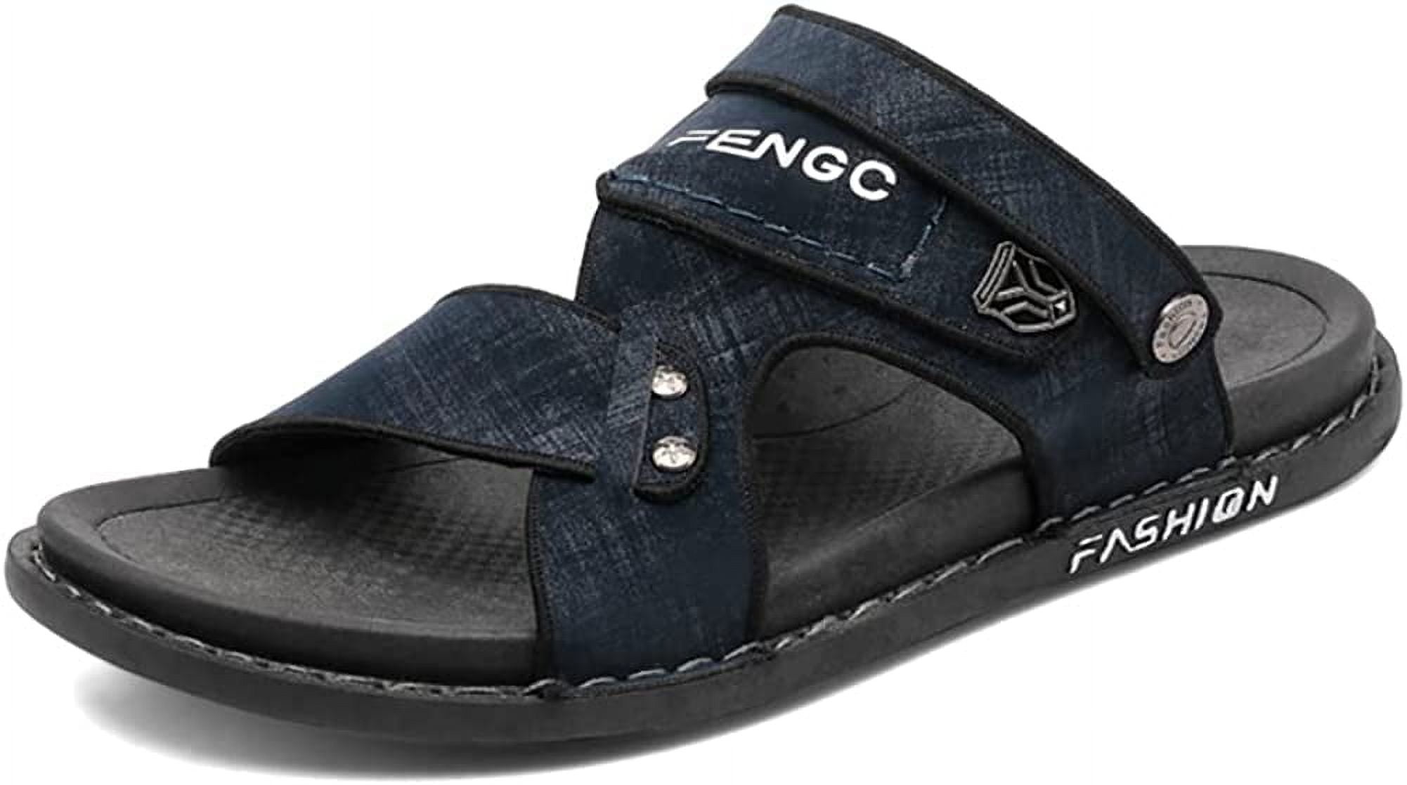 Men's Casual Sandals Outdoor Fishing Slides Beach Sandals Dual-Use ...