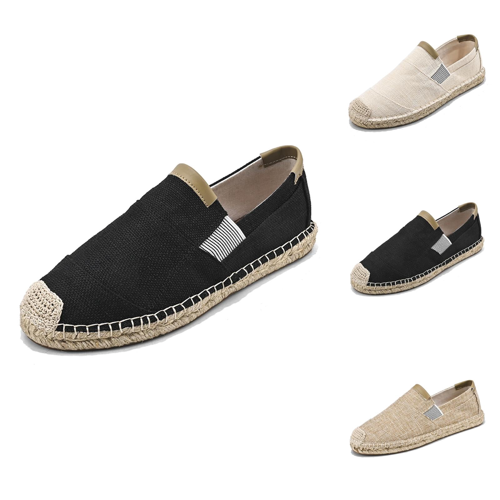 Men's Casual Shoes Trendy Breathable Linen Sneakers Stylish Espadrille ...