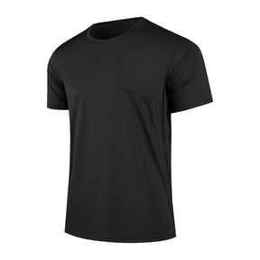 DRIEQUIP Men's Short Sleeve Moisture Wicking Athletic T-Shirt-Black-XS ...