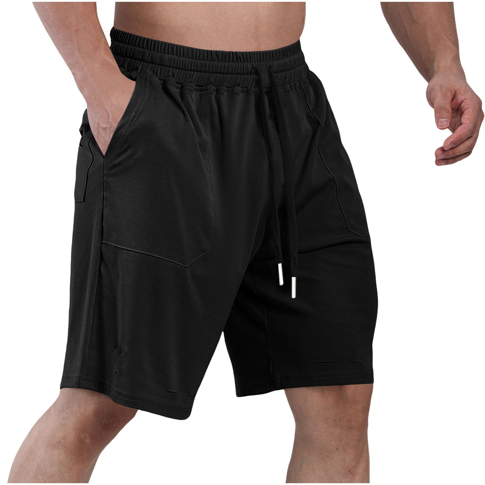 ZQUUVOU Men's Casual Shorts Classic Fit Breathable Lightweight Solid ...