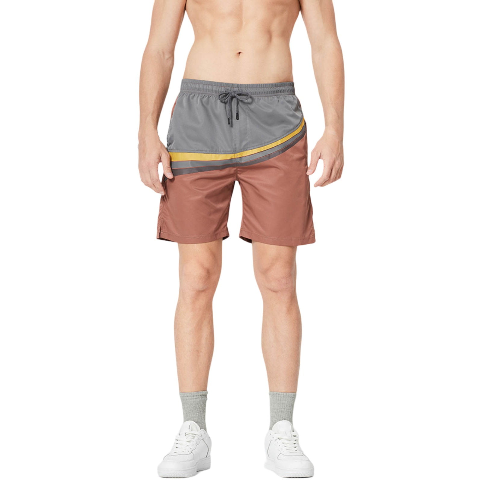 Men's Casual Shorts High Street Fashion Trend Straight Design Pleated Comfortable Lightweight ...