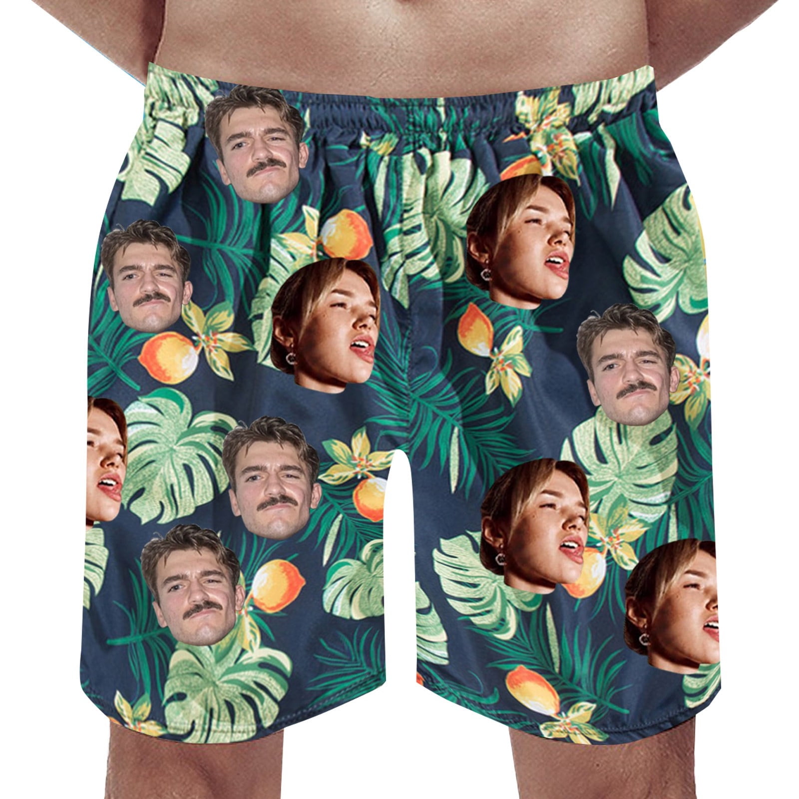 Men's Casual Shorts Men's Custom Swim Trunks with Photo Print Unique ...