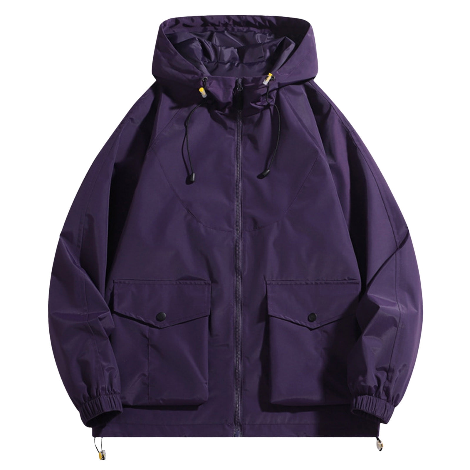 Men's Casual Techwear Jacket Windbreaker Korean Streetwear Hop Color ...