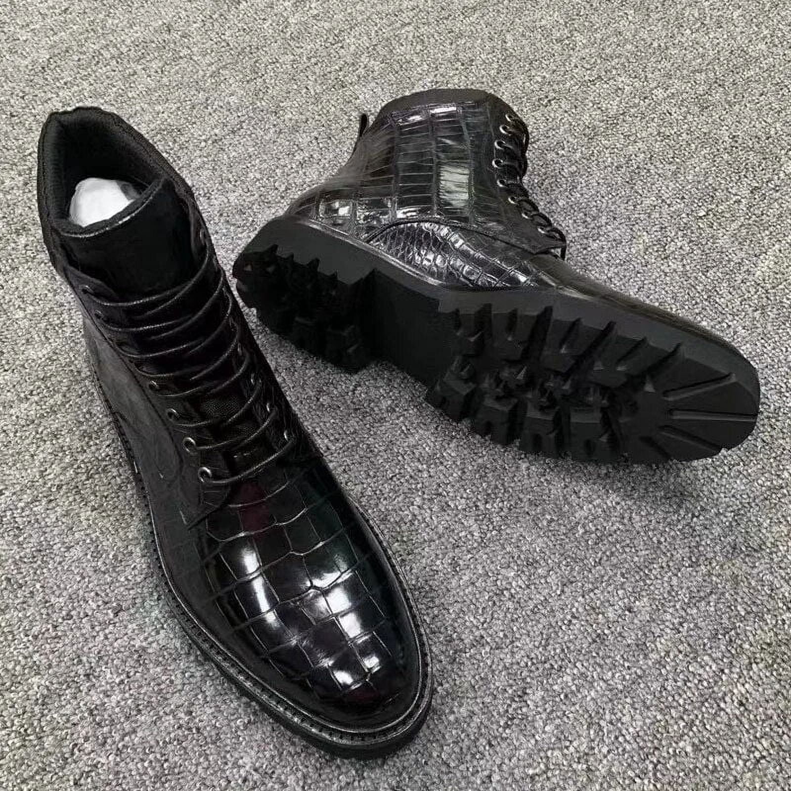 Men's Casual Versatile New High Top Shoes Genuine Leather Luxury Trend ...