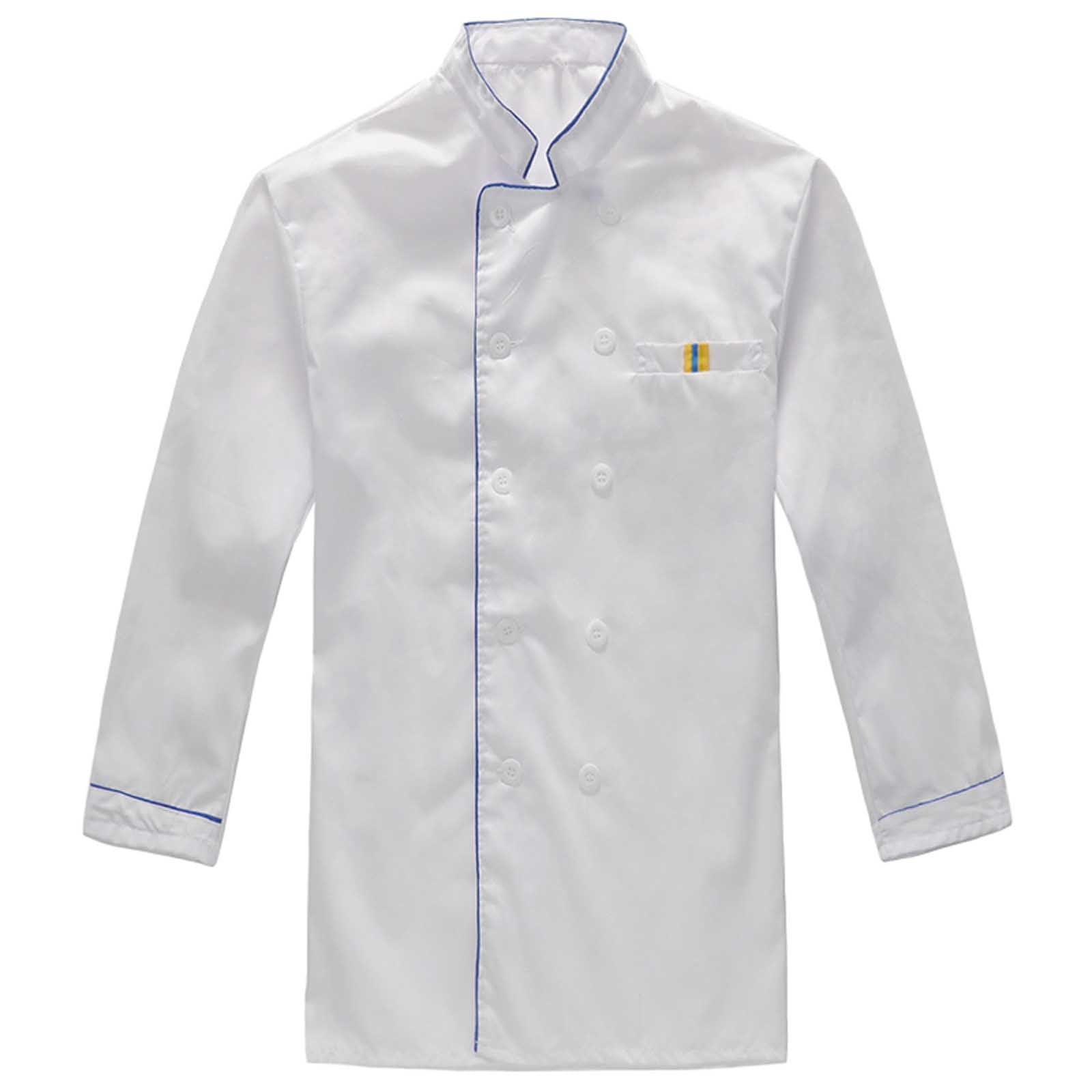 Men's Catering Chef Workwear Suit Long Sleeve Thermal Cardigan Shirt ...