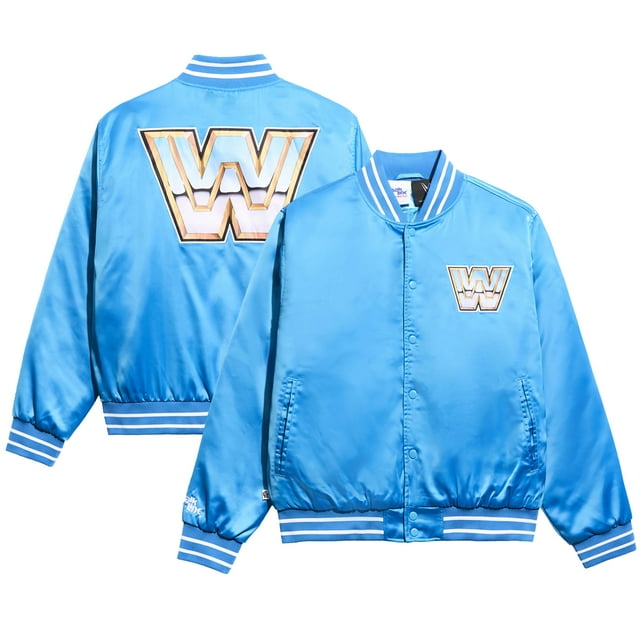 Men's Chalk Line Blue WWE OG Legends Quilted Satin Full-Snap Jacket ...