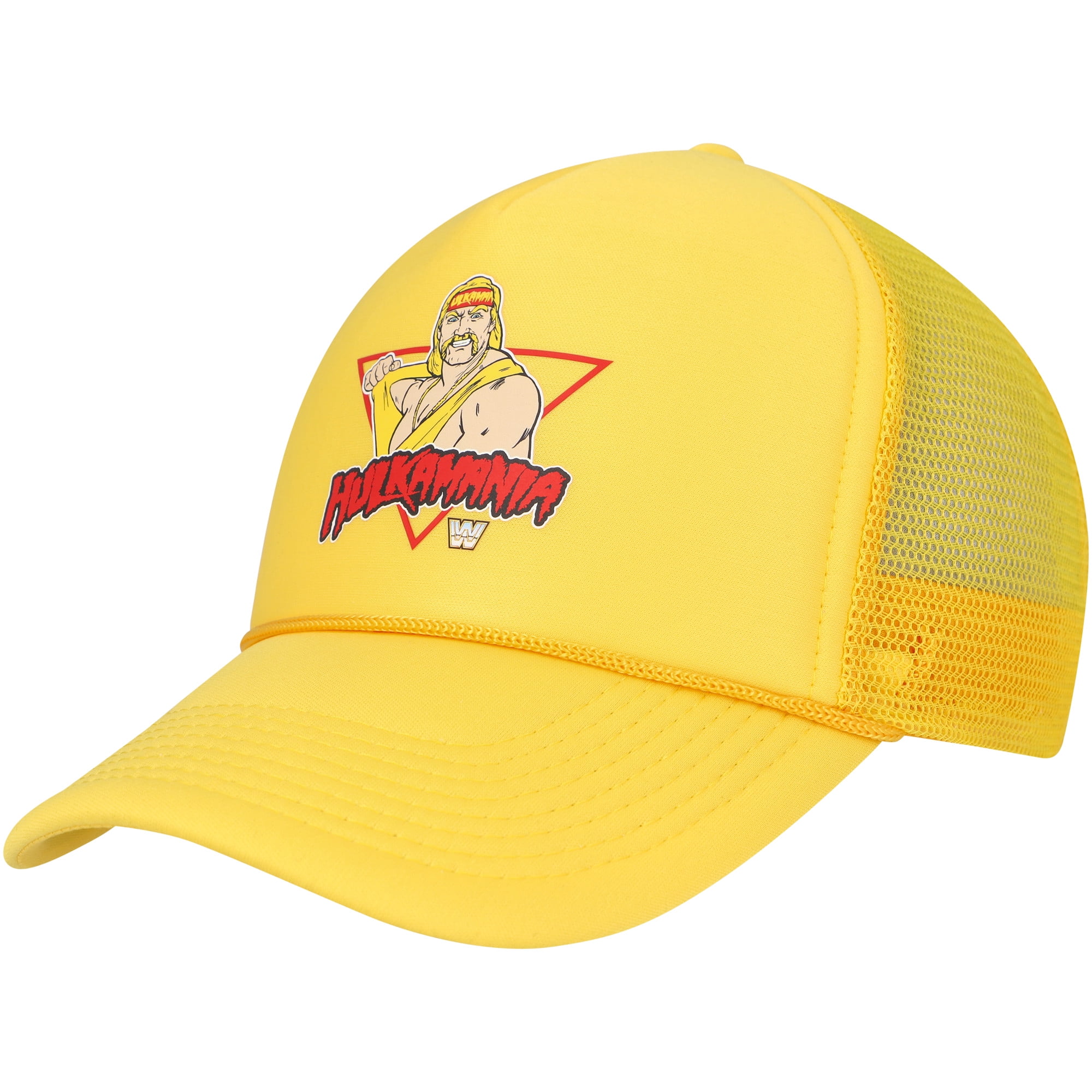 Men's Chalk Line Yellow/Red Hulk Hogan Illustrated Trucker Adjustable ...