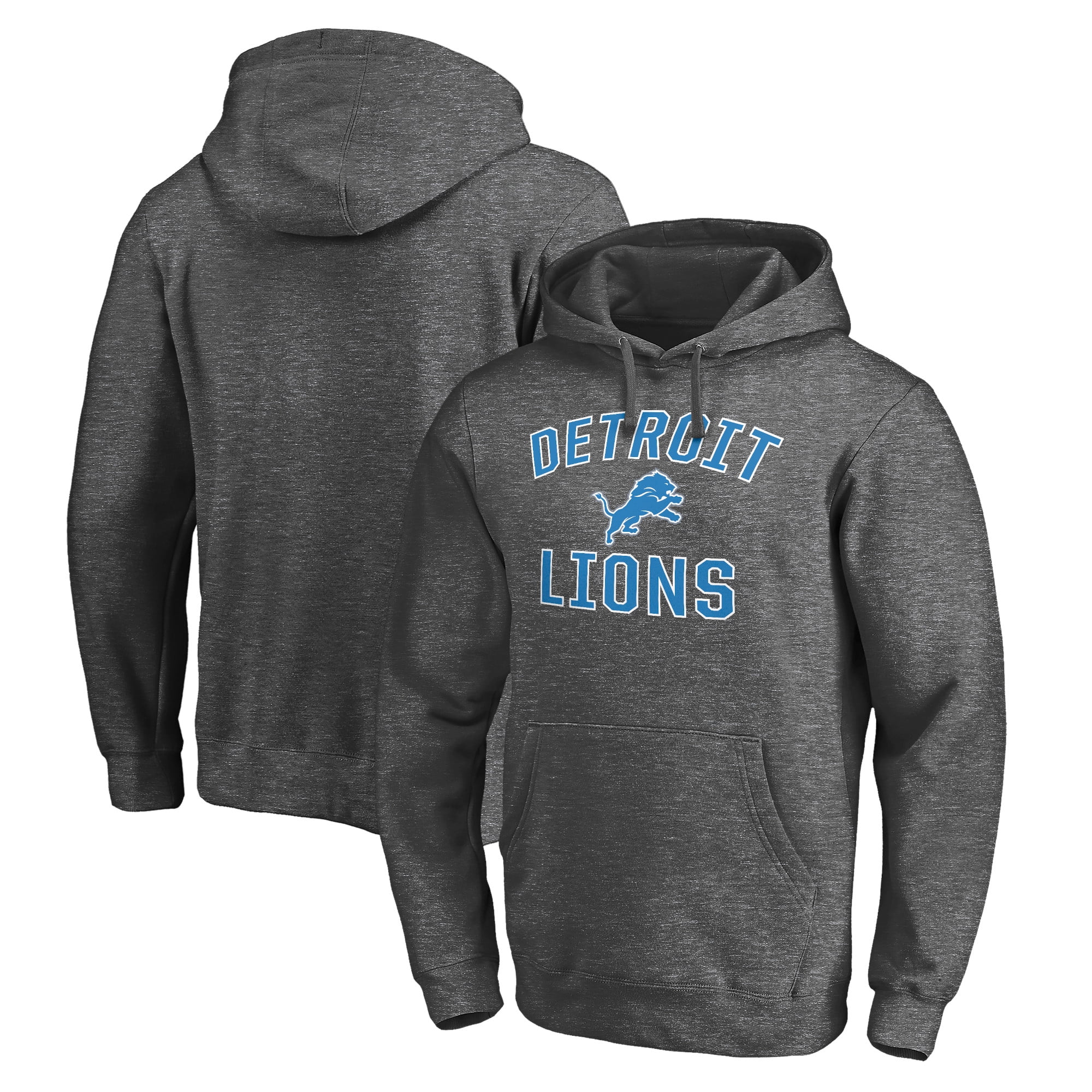 Men's Charcoal Detroit Lions Victory Arch Pullover Hoodie - Walmart.com