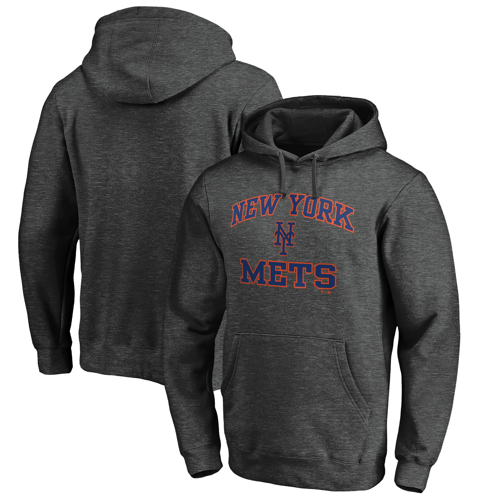 Men's Fanatics MTO Label Charcoal New York Mets Heart & Soul Pullover ...