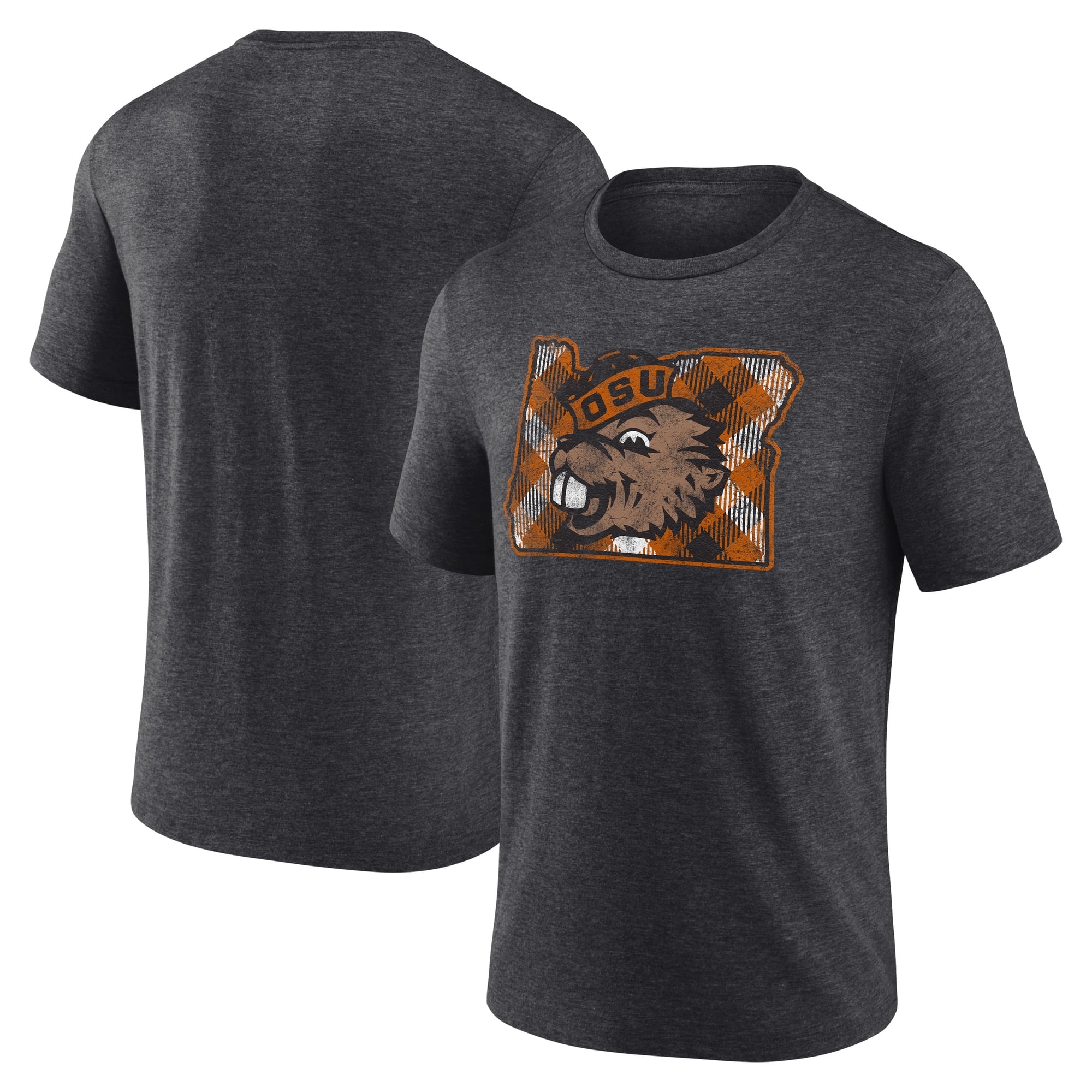 Men's Charcoal Oregon State Beavers Fearless Start Tri-Blend T-Shirt ...