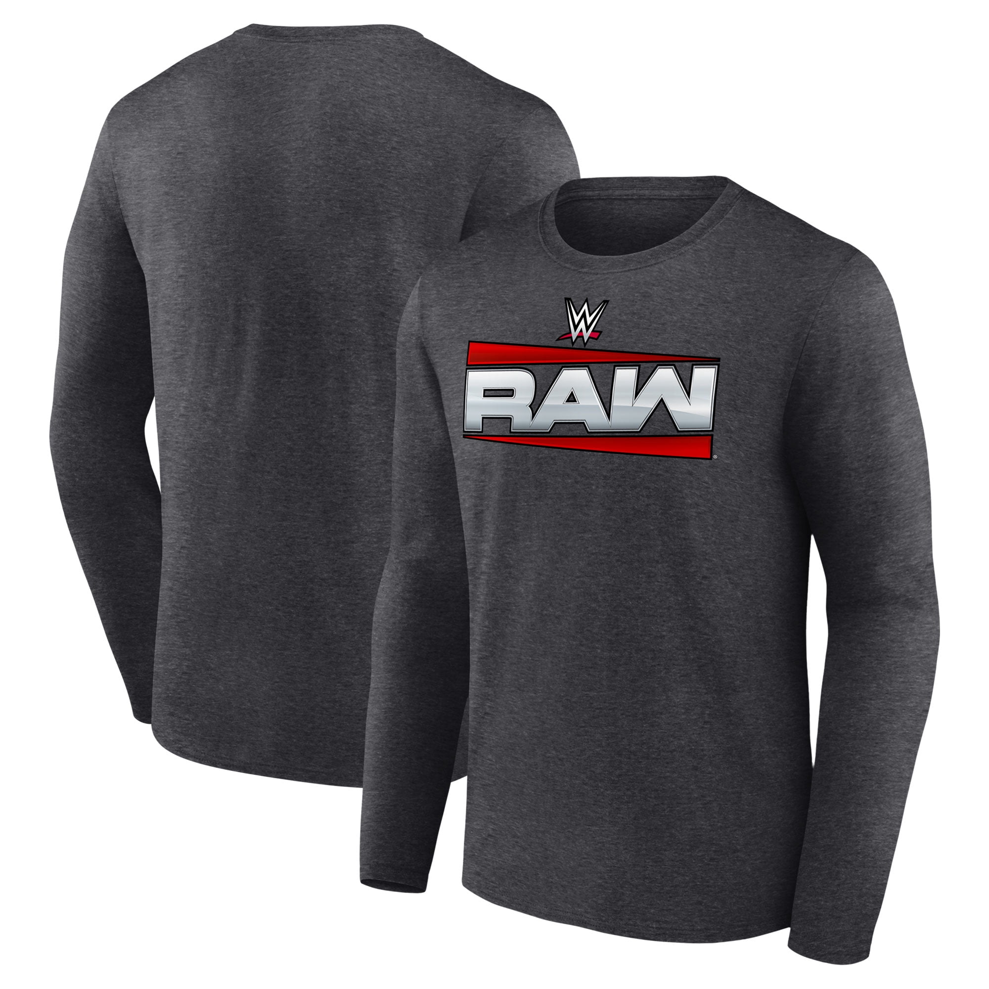 Men's Charcoal RAW Logo 2025 Long Sleeve T-Shirt - Walmart.com