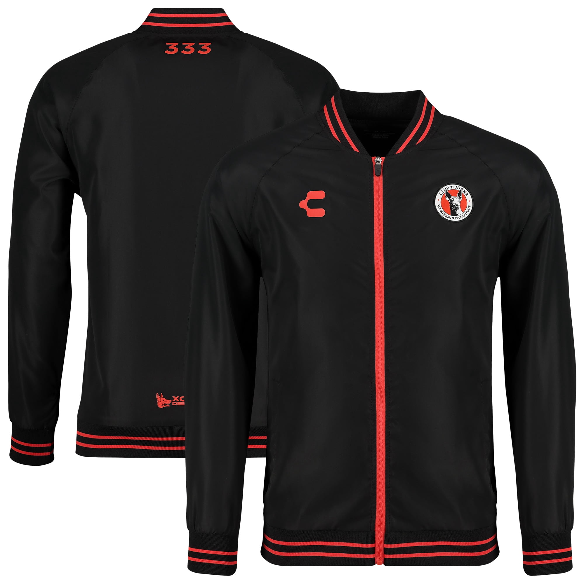 Men's Charly Black Club Tijuana 2024/25 Full-Zip Bomber Jacket ...