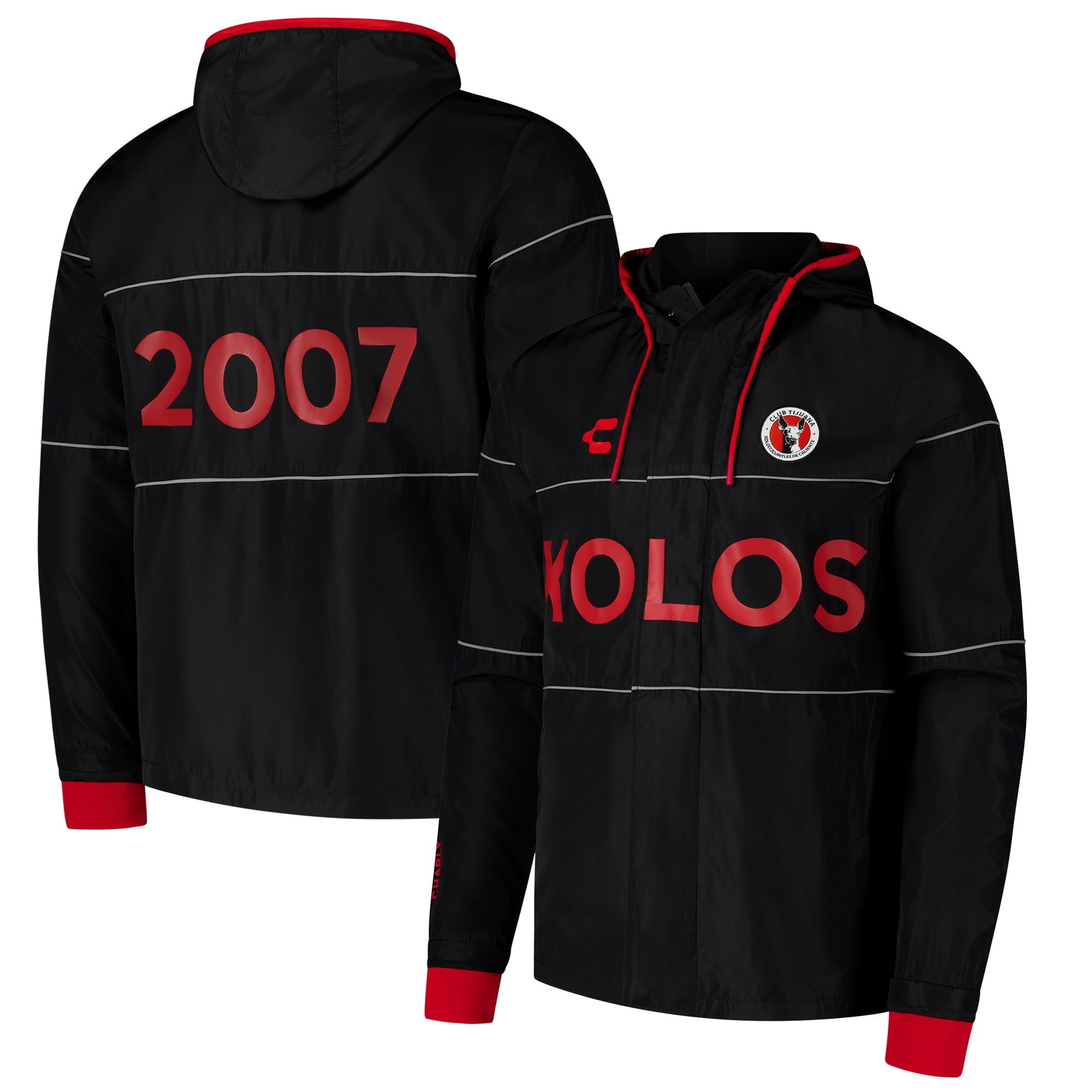 Men's Charly Black Club Tijuana 2024/25 Outdoor Full-Zip Hoodie Jacket ...