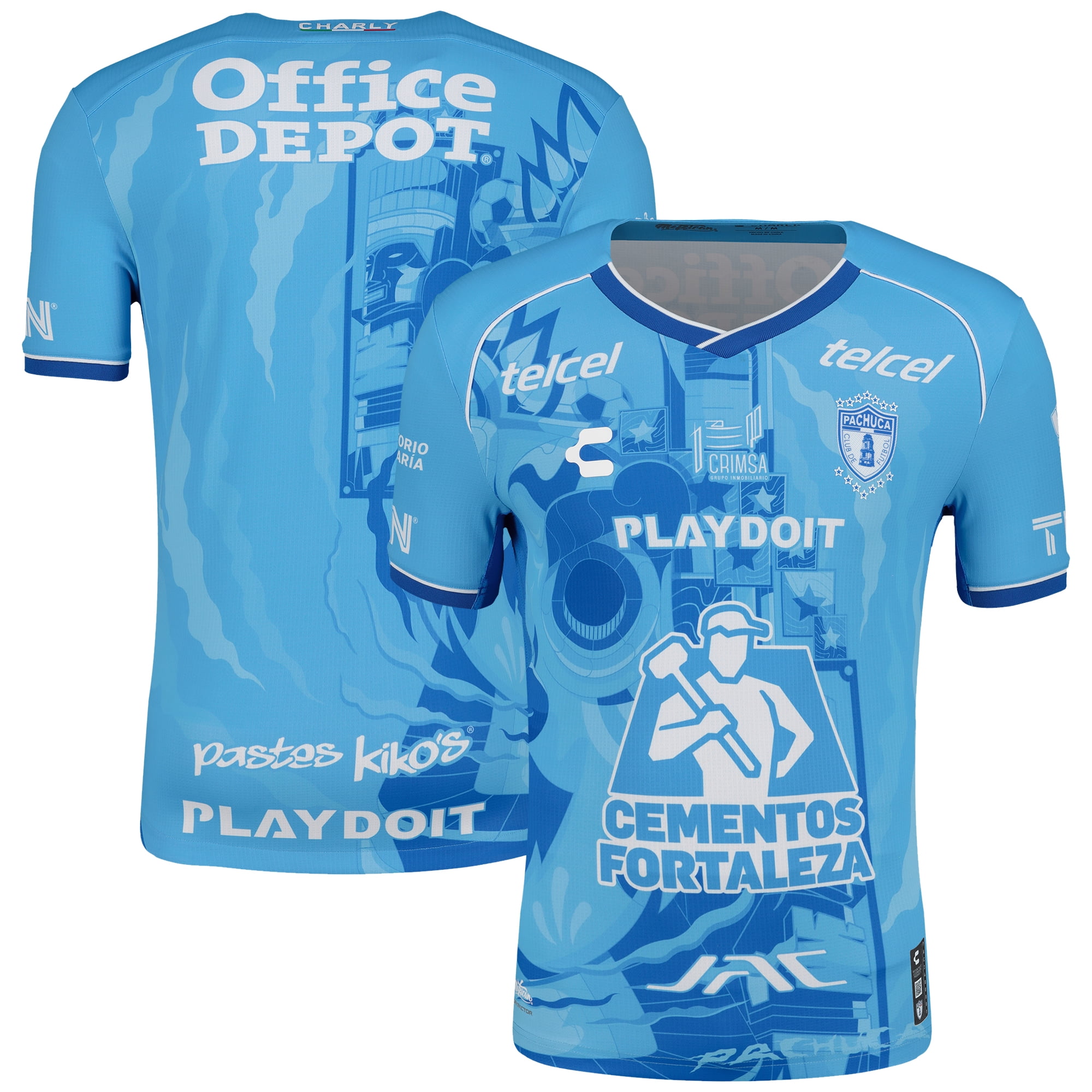 Men's Charly Light Blue C.F. Pachuca 2024/25 Third Authentic Jersey ...