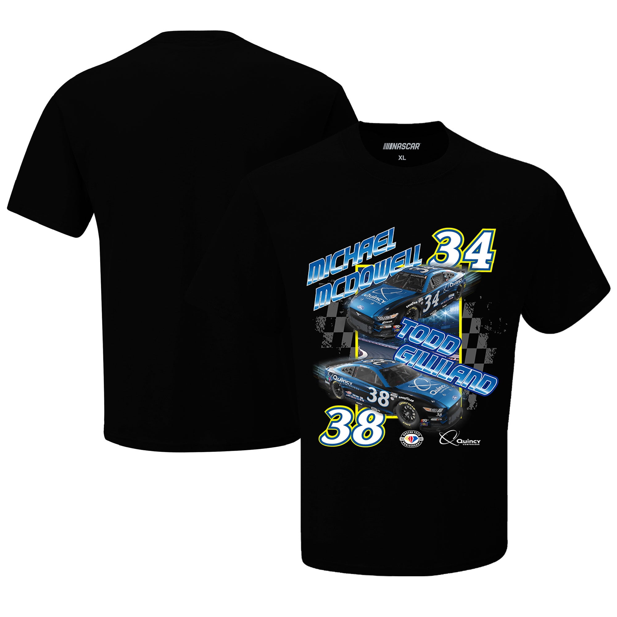 Men's Checkered Flag Sports Black Todd Gilliland & Michael McDowell ...