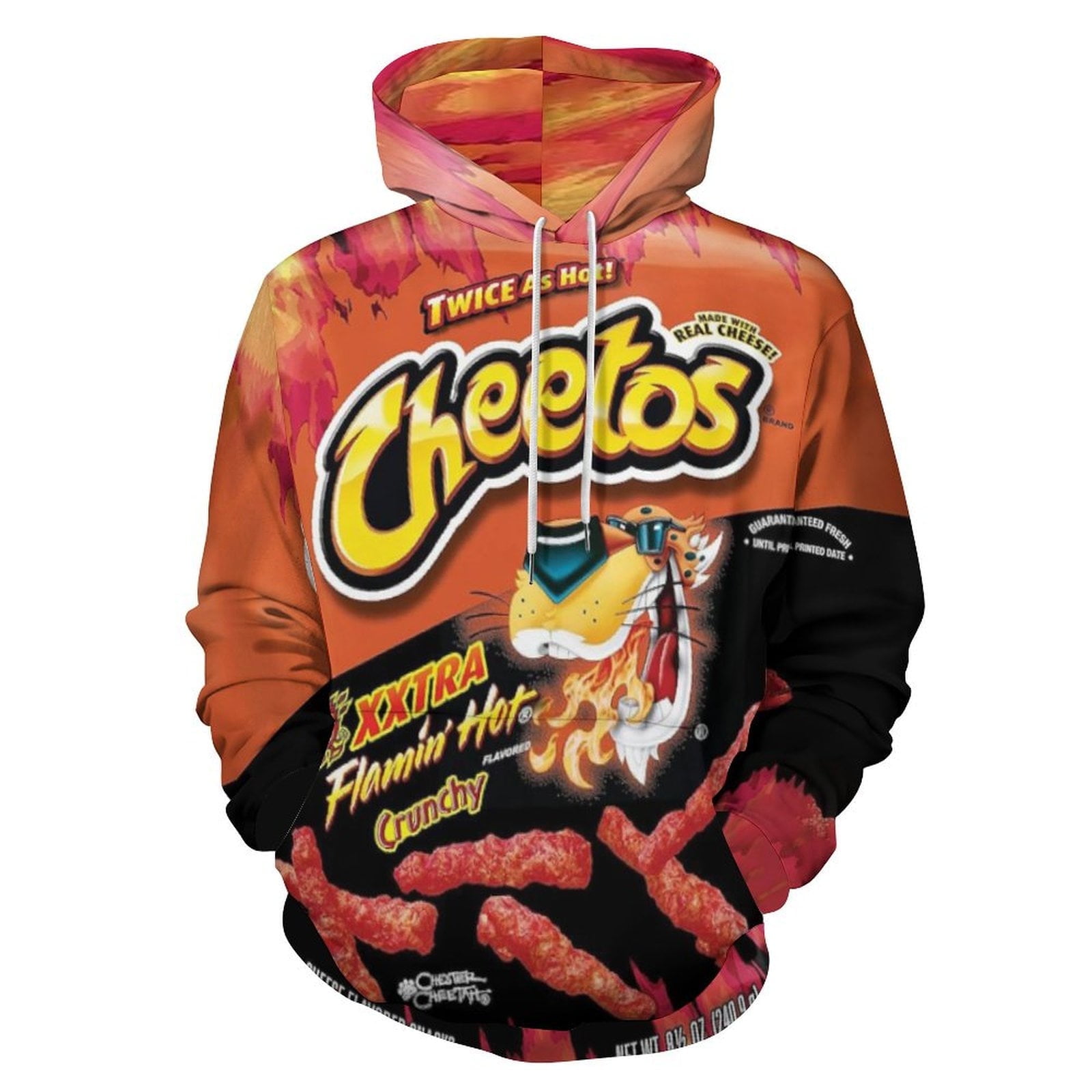 Men's Cheetos Hoodie, 3D Print Pullover Hoodies with Pocket, Unisex ...