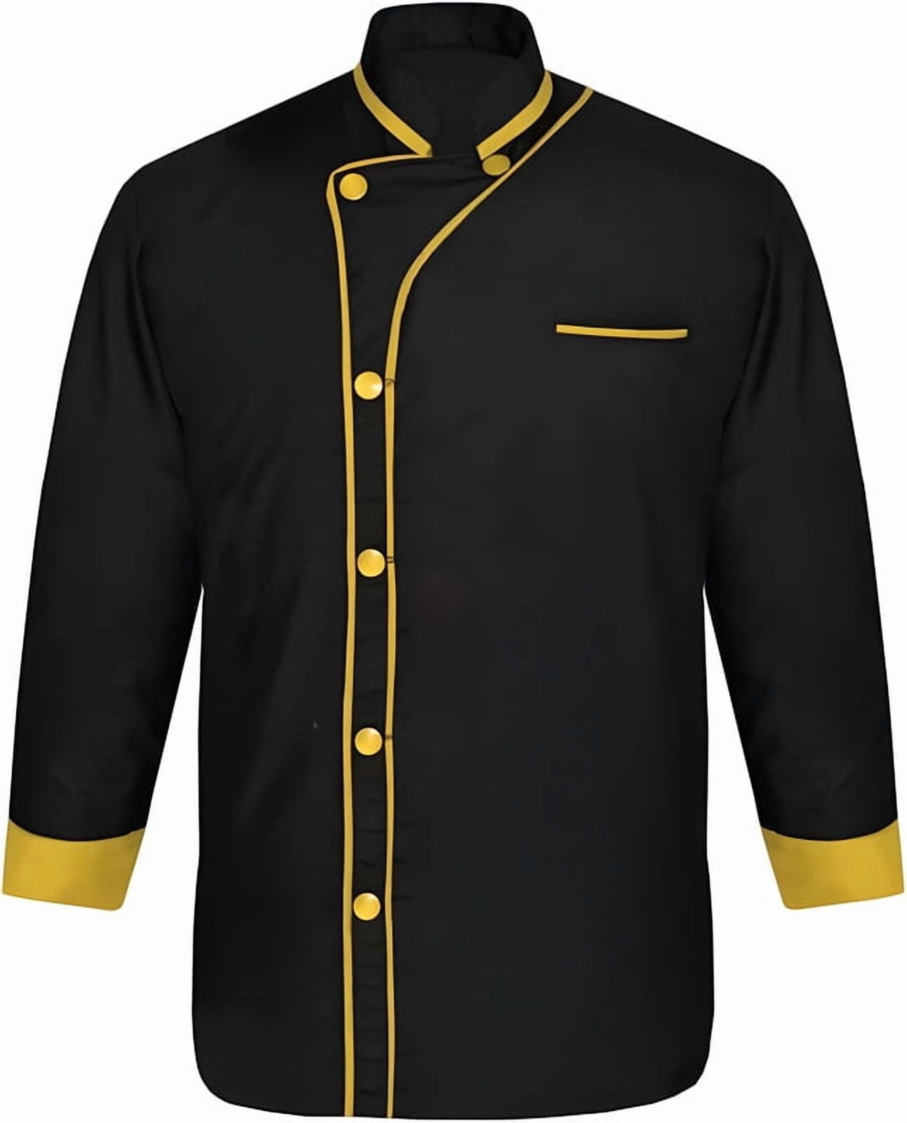 Men’s Chef Coat Uniform Jacket Poly Cotton 3/4 Sleeve Professional ...