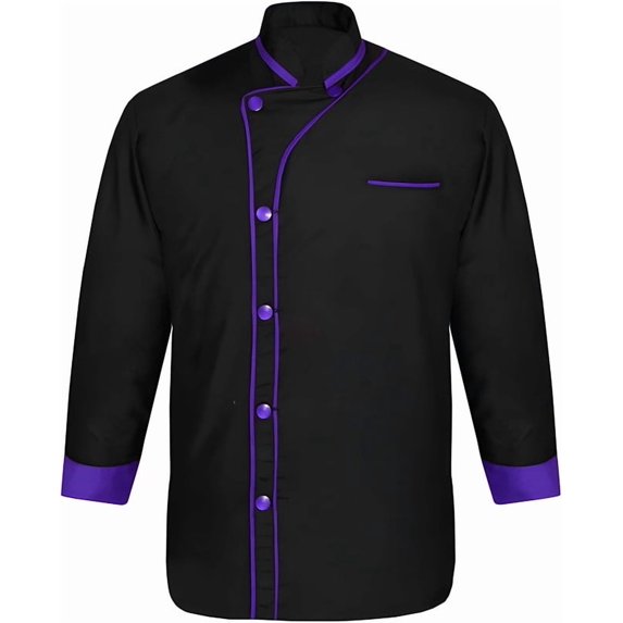 Men’s Chef Coat Uniform Jacket Poly Cotton 3/4 Sleeve Professional ...