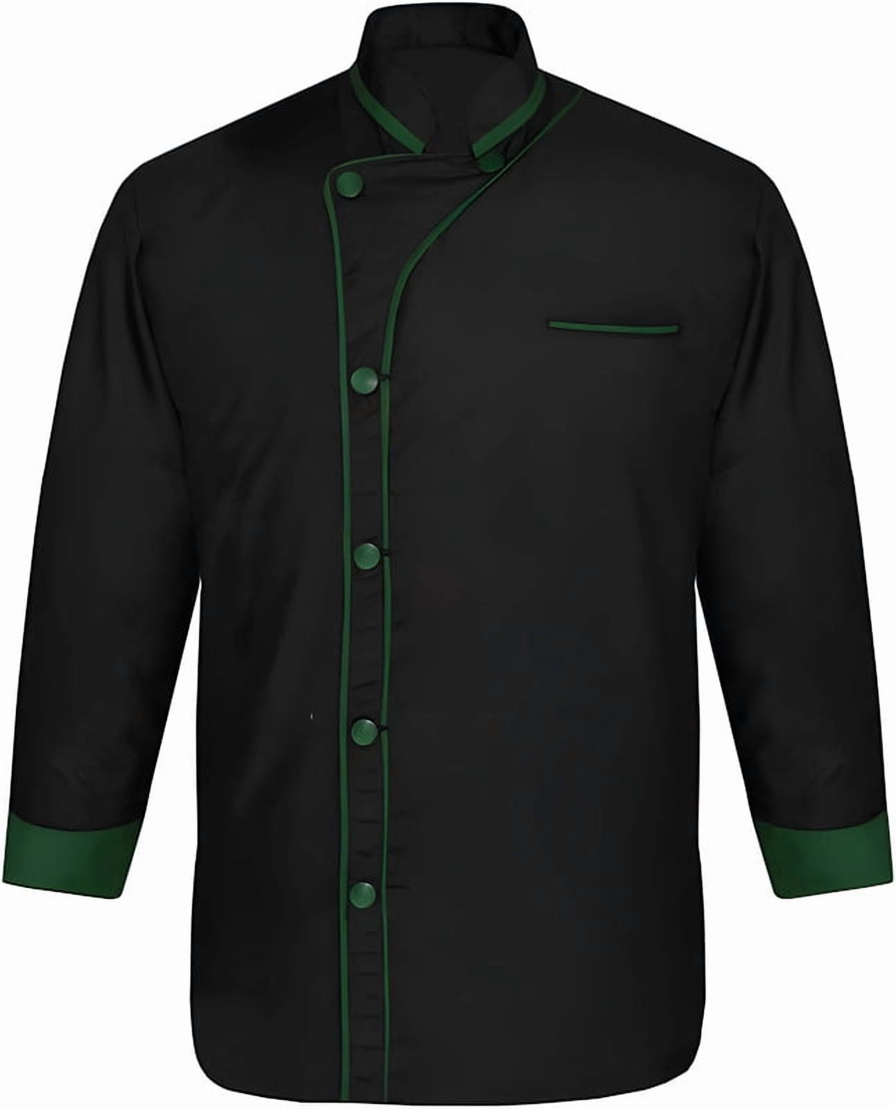 Men’s Chef Coat Uniform Jacket Poly Cotton 3/4 Sleeve Professional ...