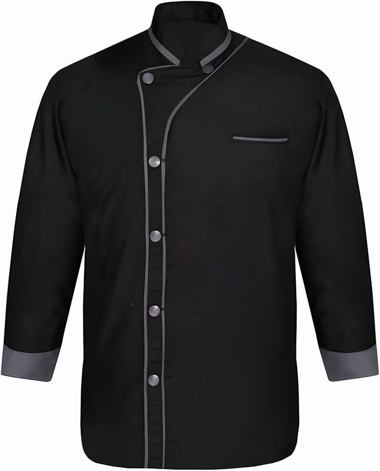 Men’s Chef Coat Uniform Jacket Poly Cotton 3/4 Sleeve Professional ...