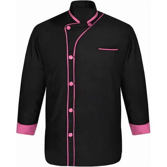 Men’s Chef Coat Uniform Jacket Poly Cotton 3/4 Sleeve Professional ...
