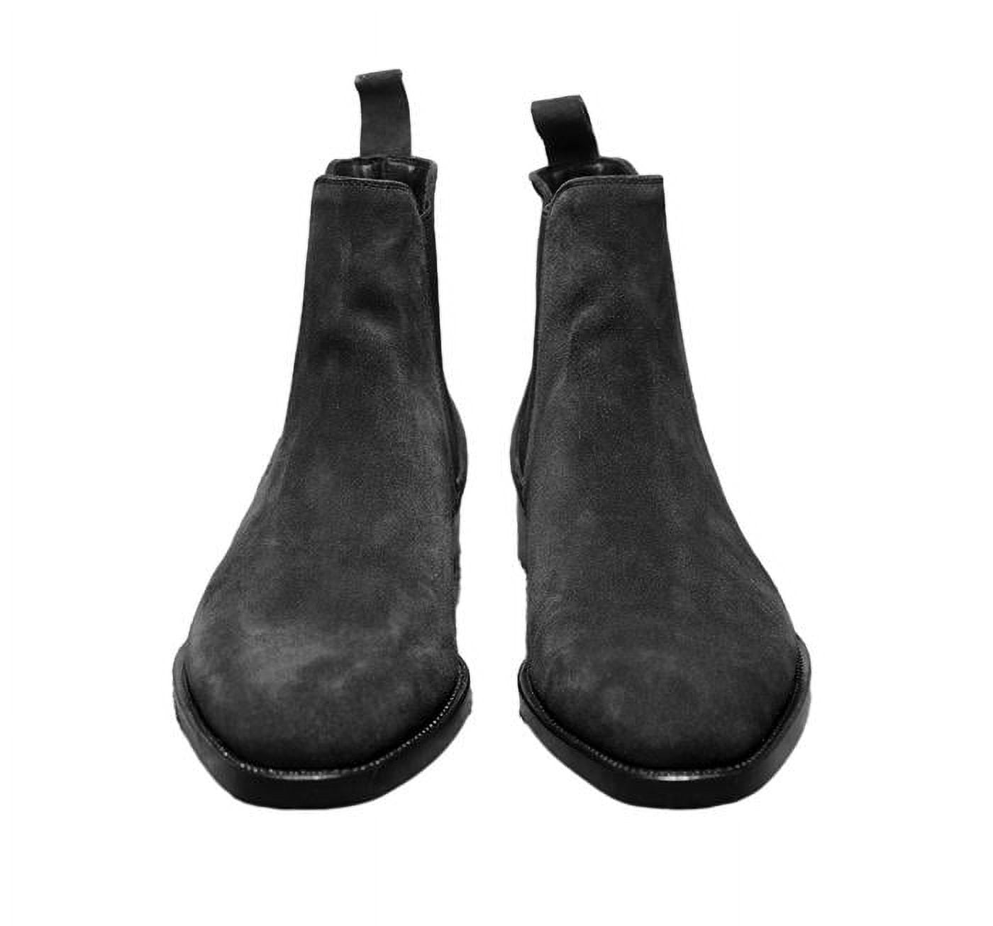 Men's Chelsea Boots Suede Dress Boots Motorcycle Combat Boots Faux ...