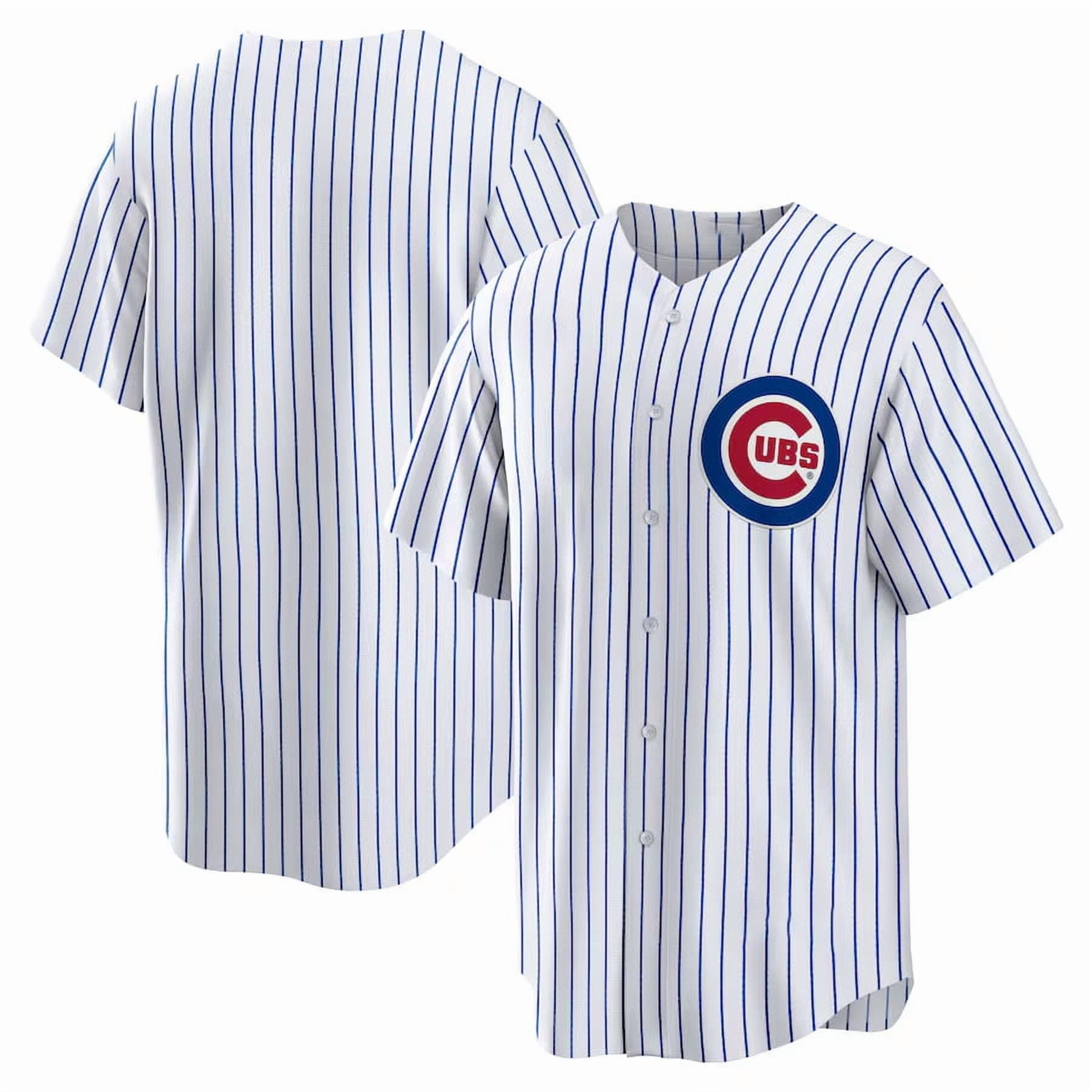Men's Chicago White Replica Stitched Blank Team T-shirts Sports Tops ...