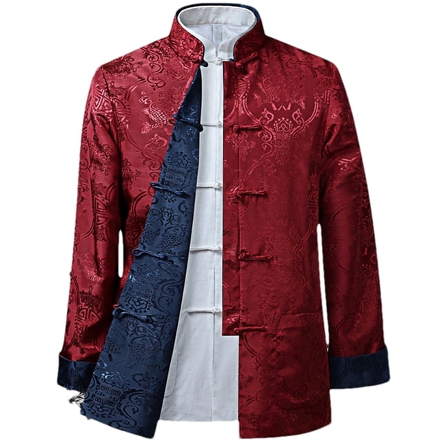Men's Chinese Dragon Shirt Kung Fu Coats Tang Suit Traditional Chinese ...