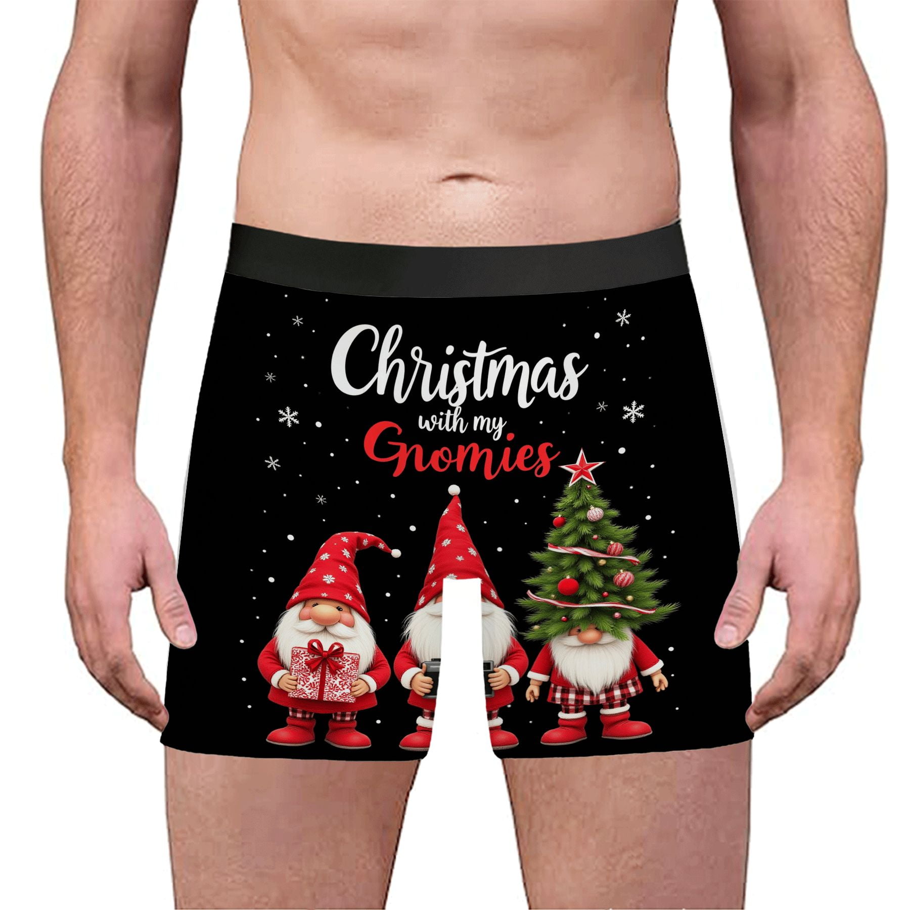 Men's Christmas Boxer Briefs with Festive Design - " Christmas with my ...