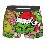 Dr. Seuss The Grinch Men's Merry Grinchmas Santa Grinch Holiday Novelty ...