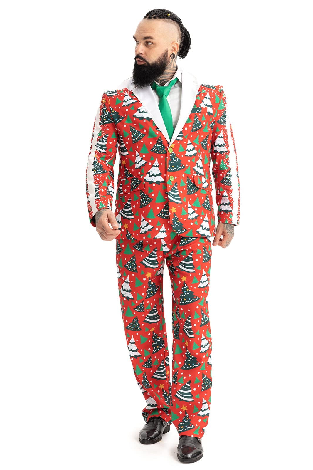 Men's Christmas Party Suit Funny Costume Novelty Xmas Jacket Trousers ...