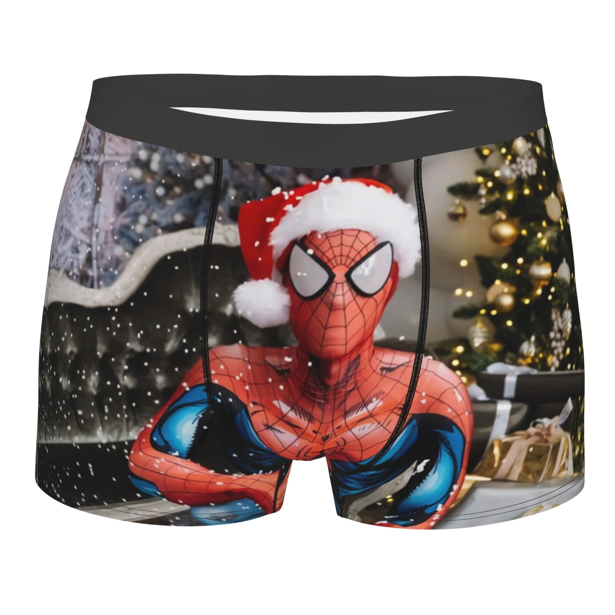 Men's Christmas Spider-Man Boxer Briefs Funny Boxer Shorts Hilarious ...