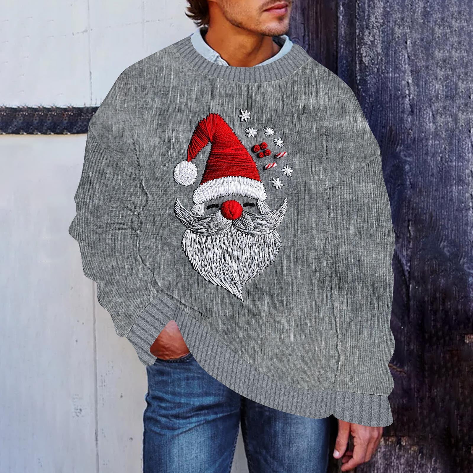 Men's Christmas Sweater Sweaters for Men Men's Christmas Pattern ...
