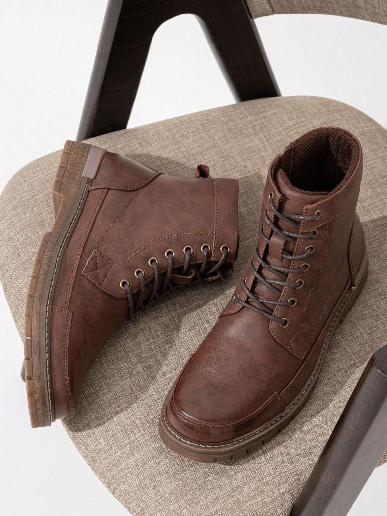 Men’s Chukka Boots, Casual & Motorcycle Boot with Zipper Closure for ...
