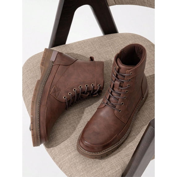 Men’s Chukka Boots, Casual & Motorcycle Boot with Zipper Closure for ...