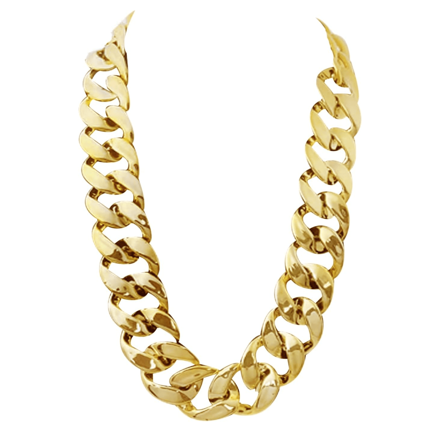 Men's Chunky Necklace, Rapper Fake Gold Chain 90s Hip Hop Fake Gold ...