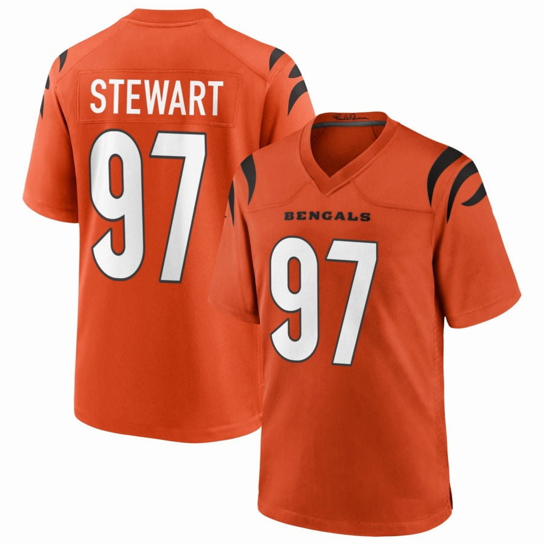 Men's Cincinnati Stewart 97 Orange Stitched Player Game T-Shirts ...