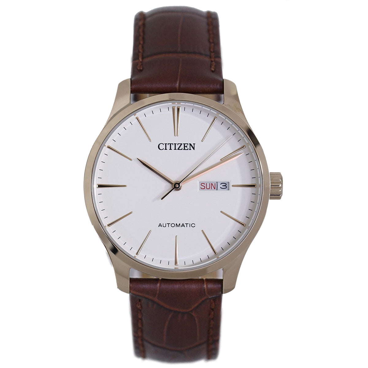 Men's Citizen Automatic Day and Date Display Goldtone Watch NH8353-18A ...