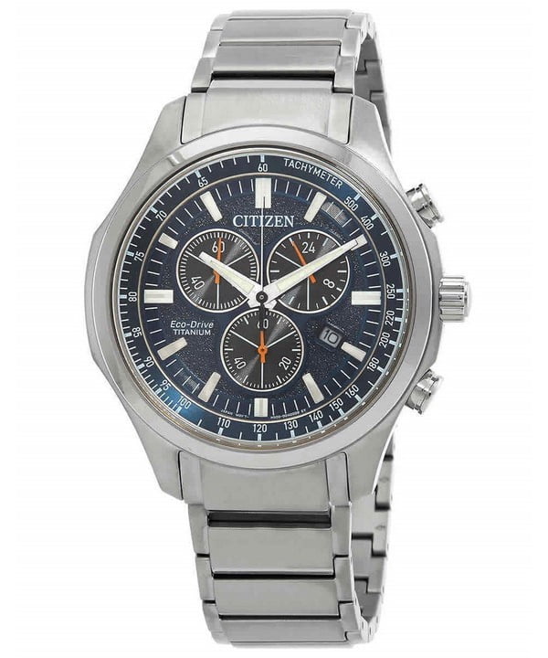 Men's Citizen Blue Dial Super Titanium Chronograph Watch AT2530-85L ...