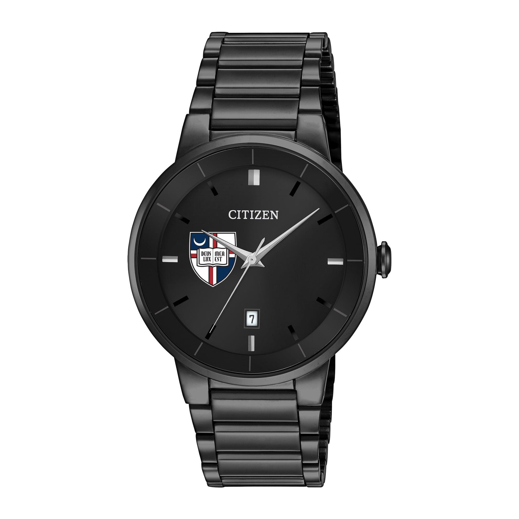 Men's Citizen Watch Catholic University Cardinals Black Dial Stainless ...