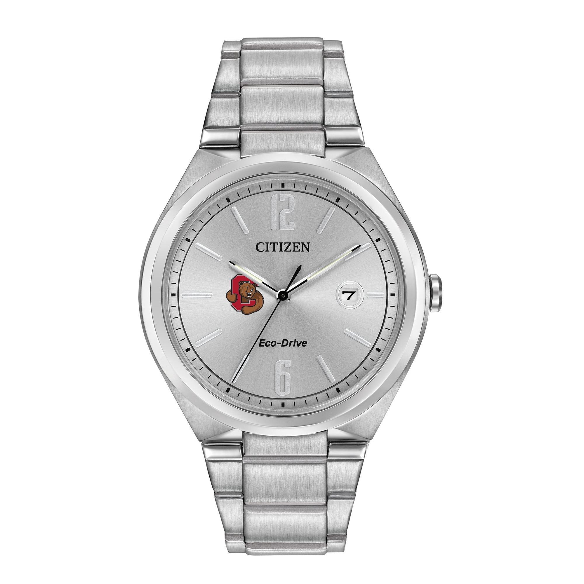 Men's Citizen Watch Silver Cornell Big Red Citizen Eco-Drive Stainless ...