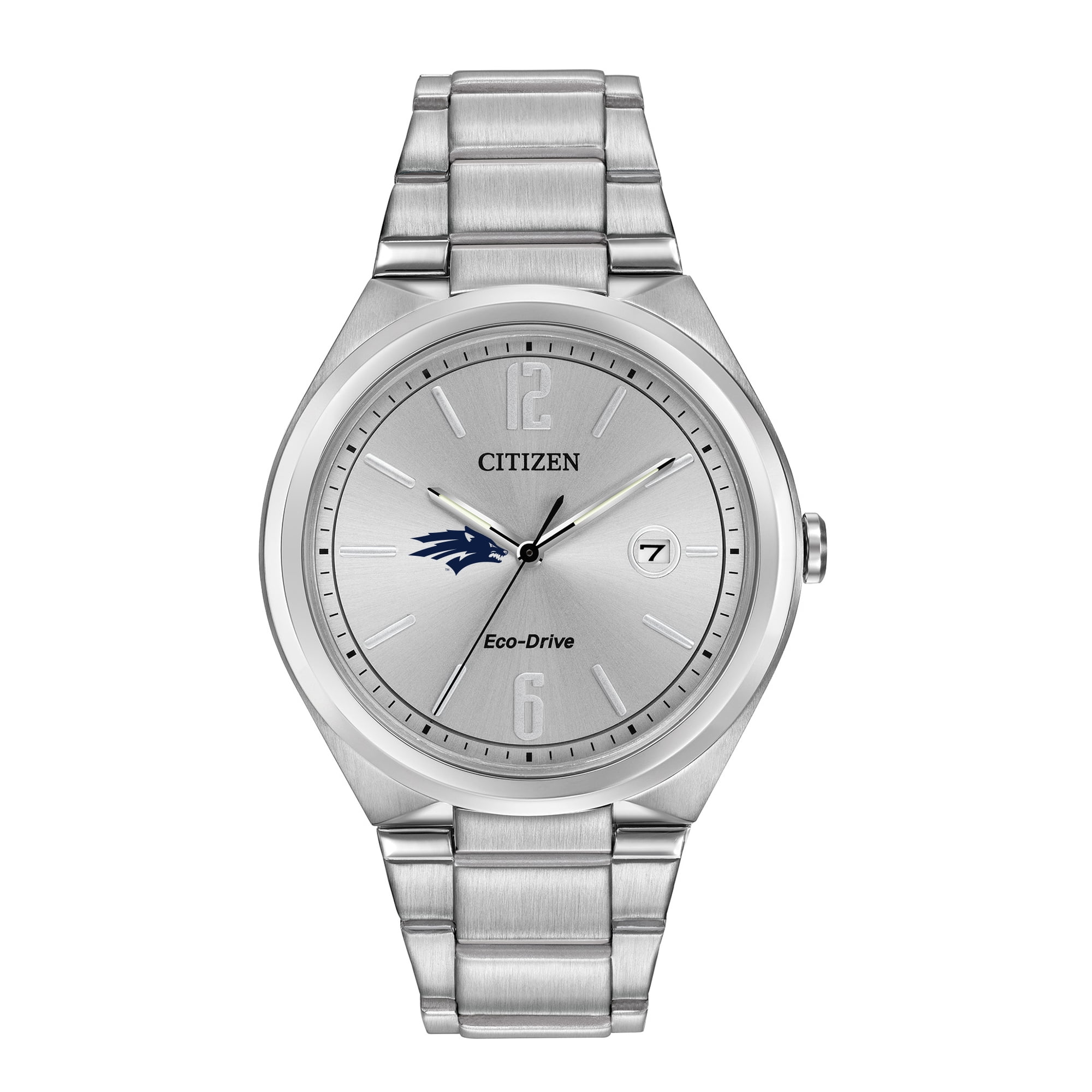Men's Citizen Watch Silver Nevada Wolf Pack Citizen Eco-Drive Stainless ...