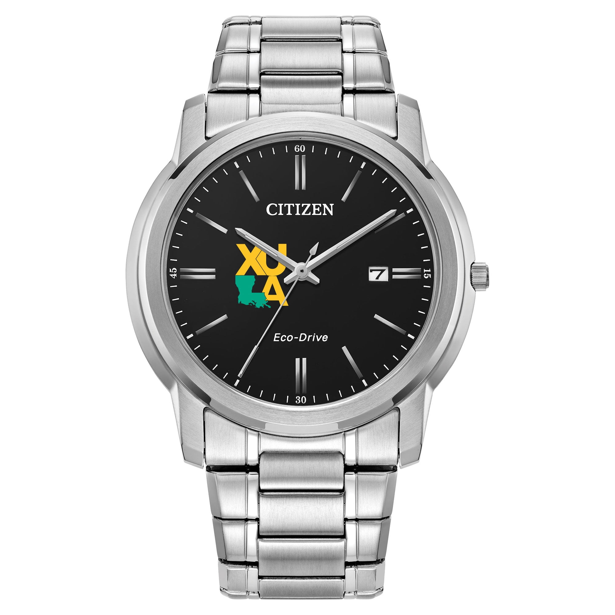 Men's Citizen Watch Silver Xavier University of Louisiana Gold Rush Eco ...