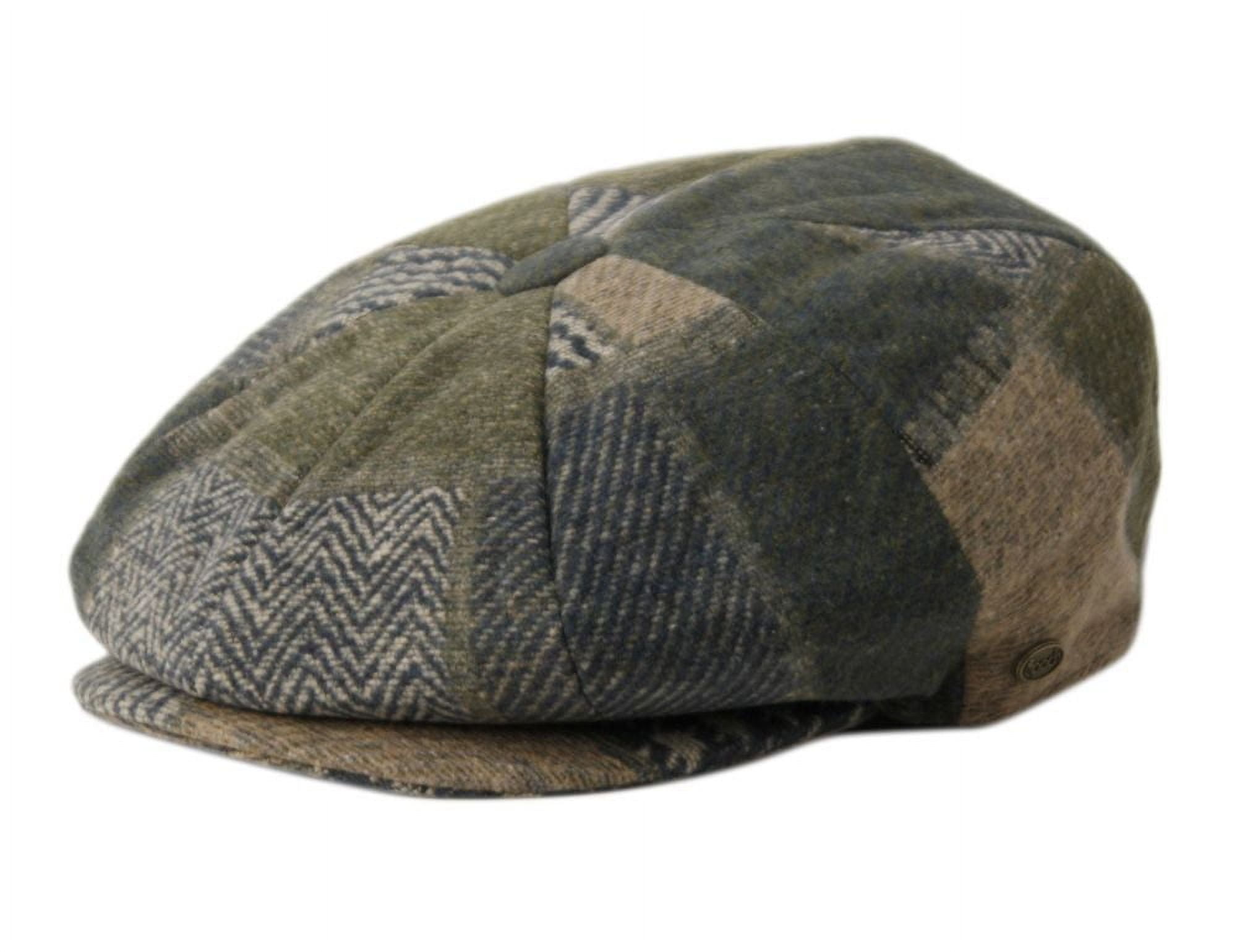 Men's Classic 8 Panel Wool Blend Newsboy Ivy Cap Snap Brim Tweed Gatsby ...