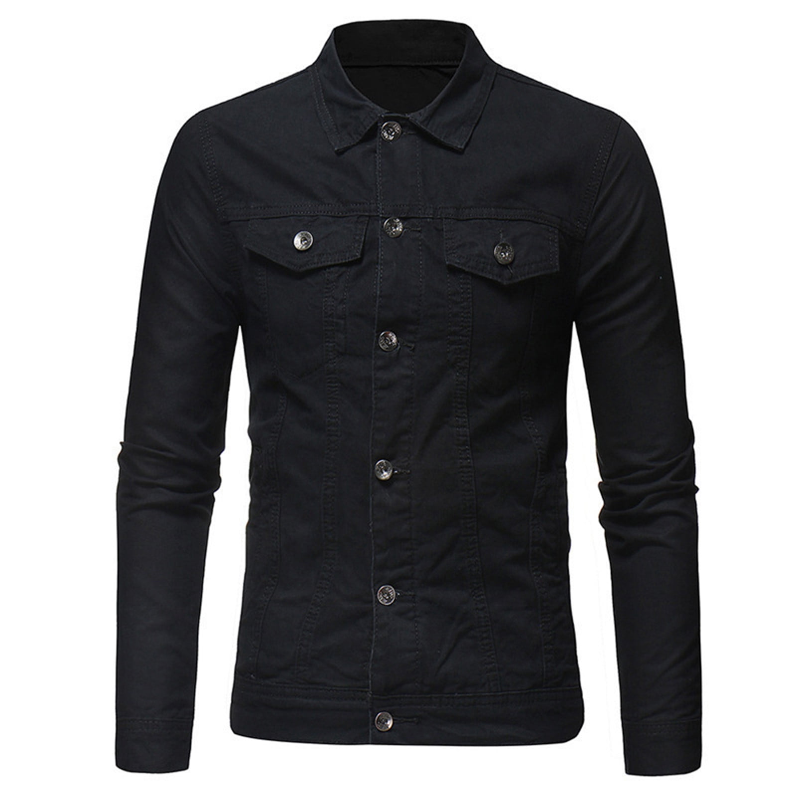 Men's Classic Denim Shirt Jacket Slim Fit Lightweight Shacket Jacket ...