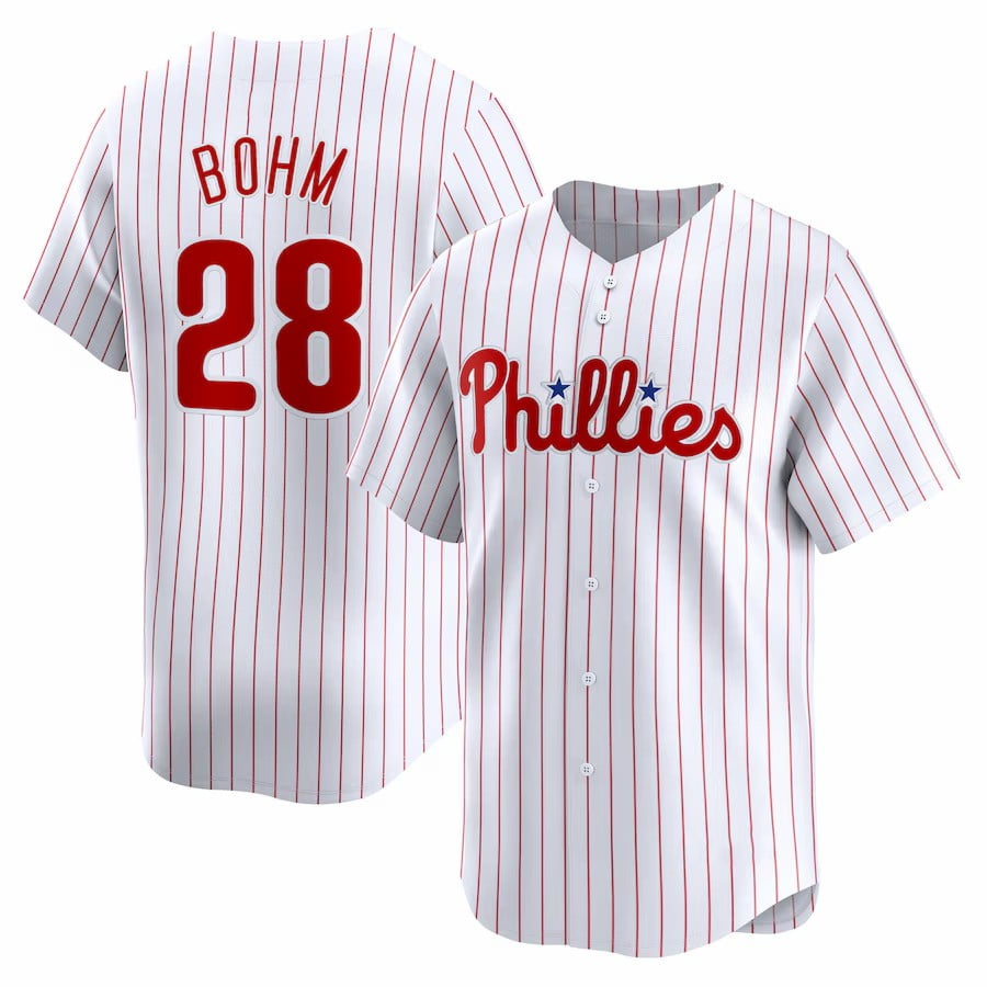 Men's Classic Season Phillies Alec Bohm#28 Jersey Baseball Team Sewn ...