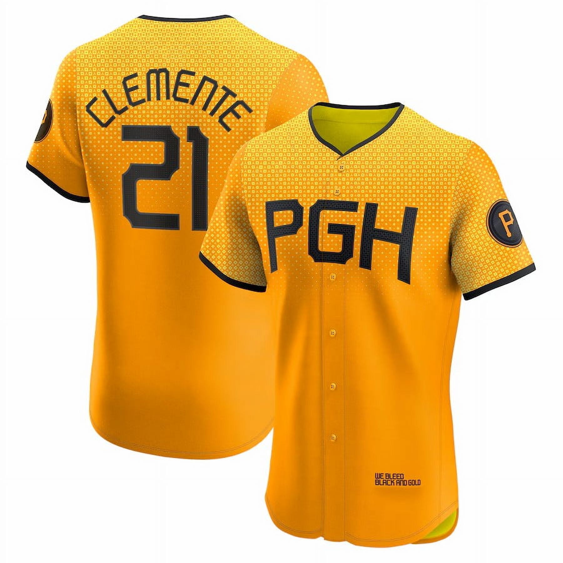 Men's Classic Season Pirates Roberto Clemente#21 Jersey Baseball Team ...