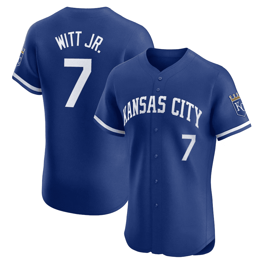 Men's Classic Season Royals Bobby Witt Jr#7 Jersey Baseball Team Sewn ...