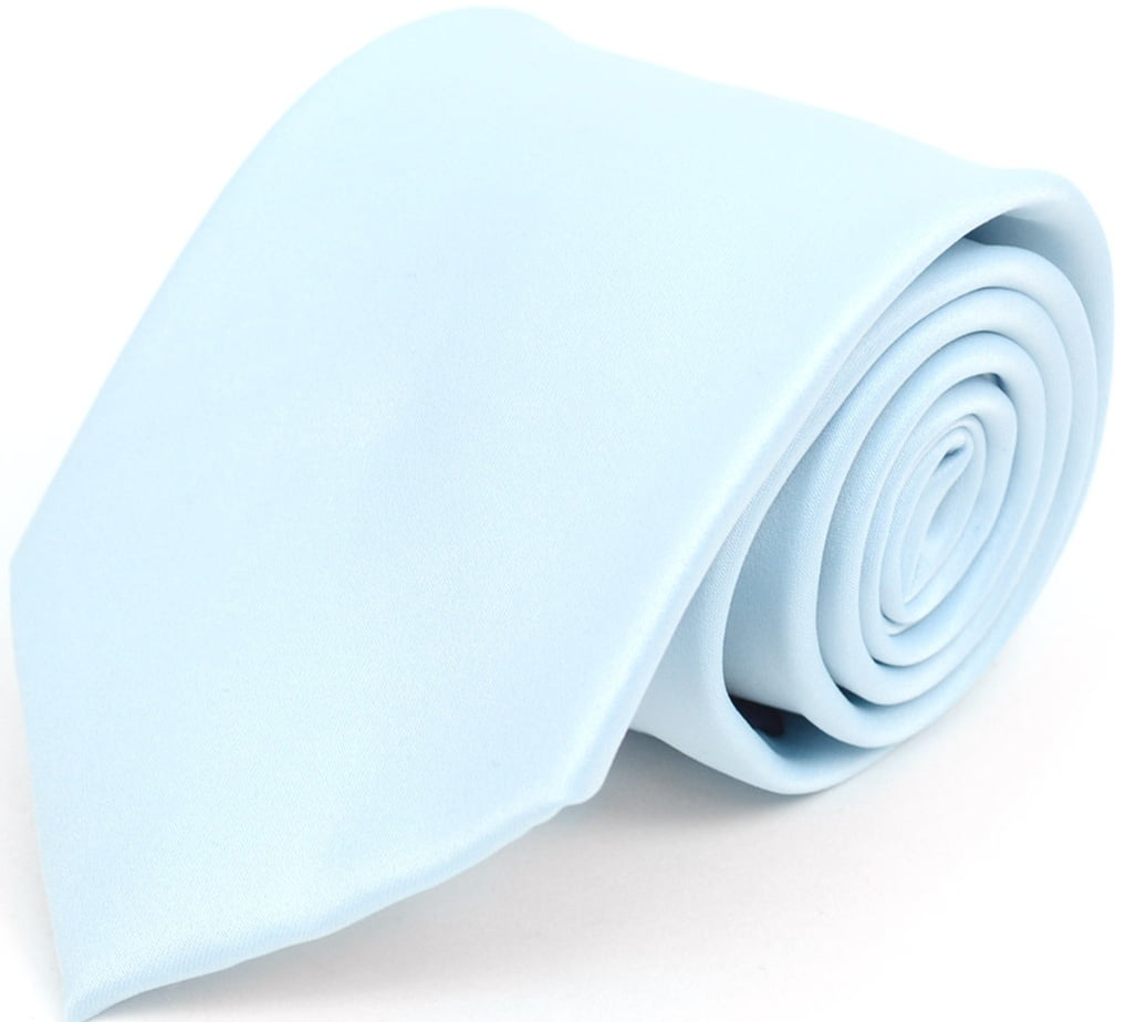 Men's Classic Solid Baby Blue Wedding Neck Tie - Walmart.com