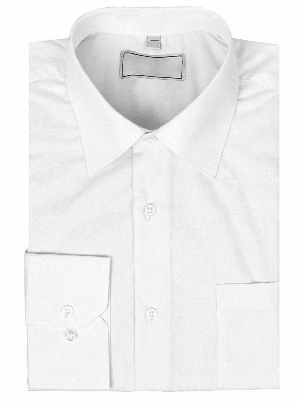 Boltini Italy Men's Solid White Dress Shirt, Long Sleeve, 4XL 36/37 ...